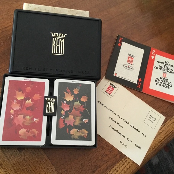 KEM | Games | Salesealedvintage 6s Kem Plastic Playing Cards Autumn ...